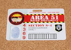 Amazon.com : Area 51 Base Security Id PVC : Office Products