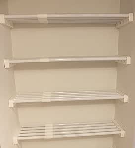 Amazon.com: EZ Shelf - DIY Expandable Linen Closet Kit - Four 28"-48 ...