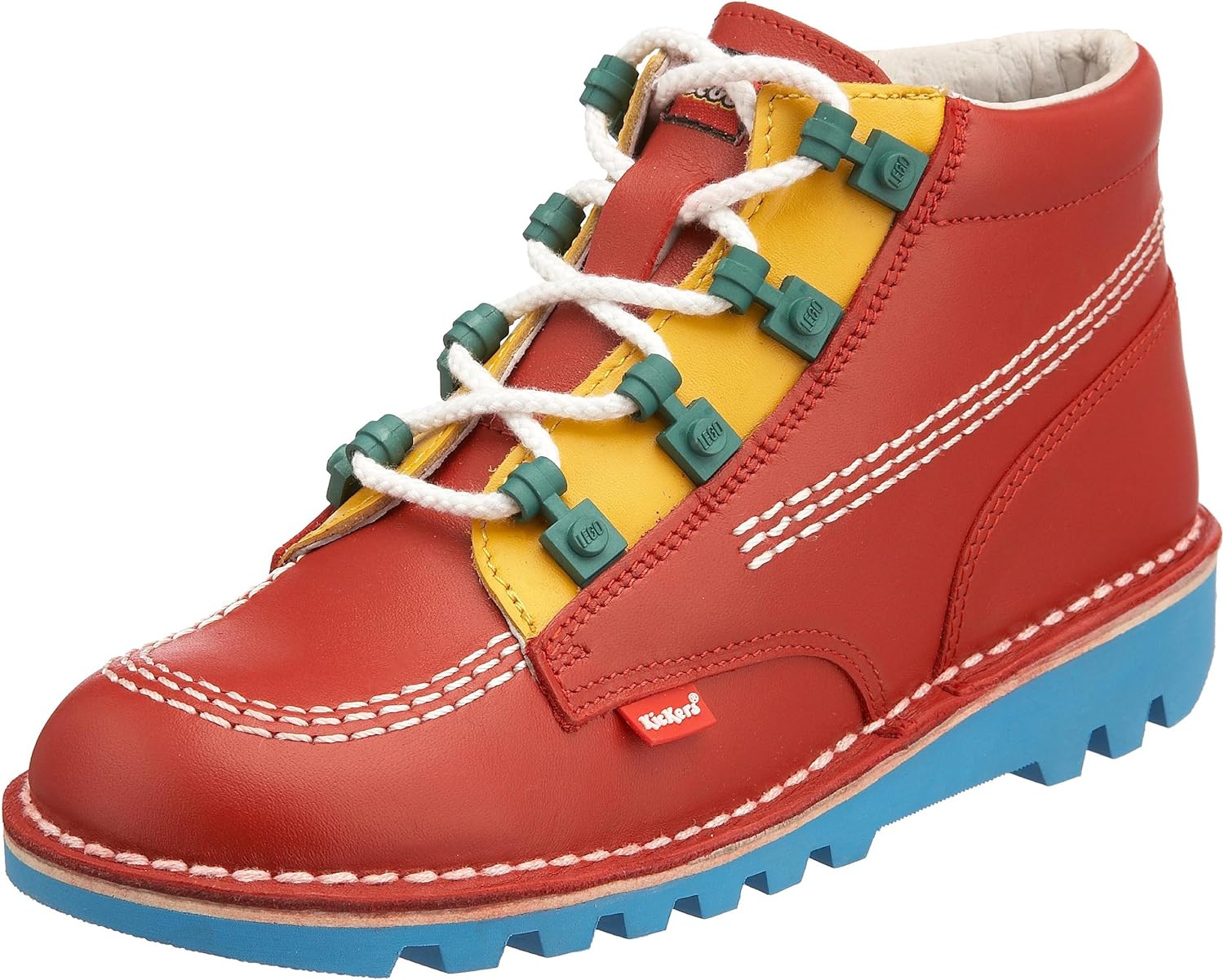 Kickers Junior Lego Eyelet Boot Red KF0001057_RA1 10 Child UK: Amazon ...