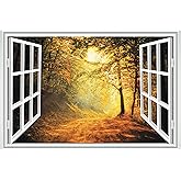 Amazon.com: WRIGAEL Fake Window for Walls Faux Window Decal Windows ...