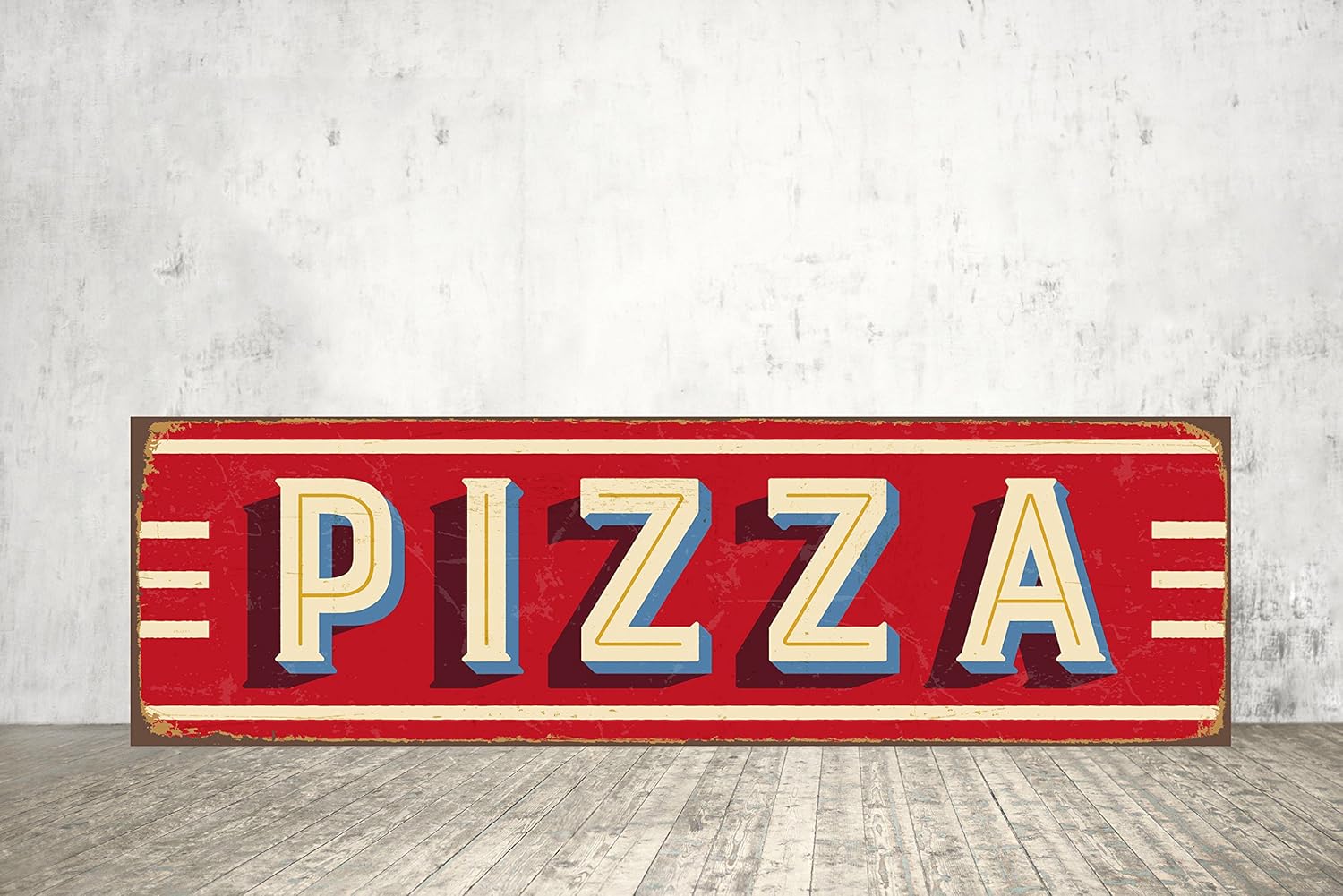 Pizza Signs, Pizza Decor Art Metal Sign, Caffe Sign: Amazon.co.uk ...