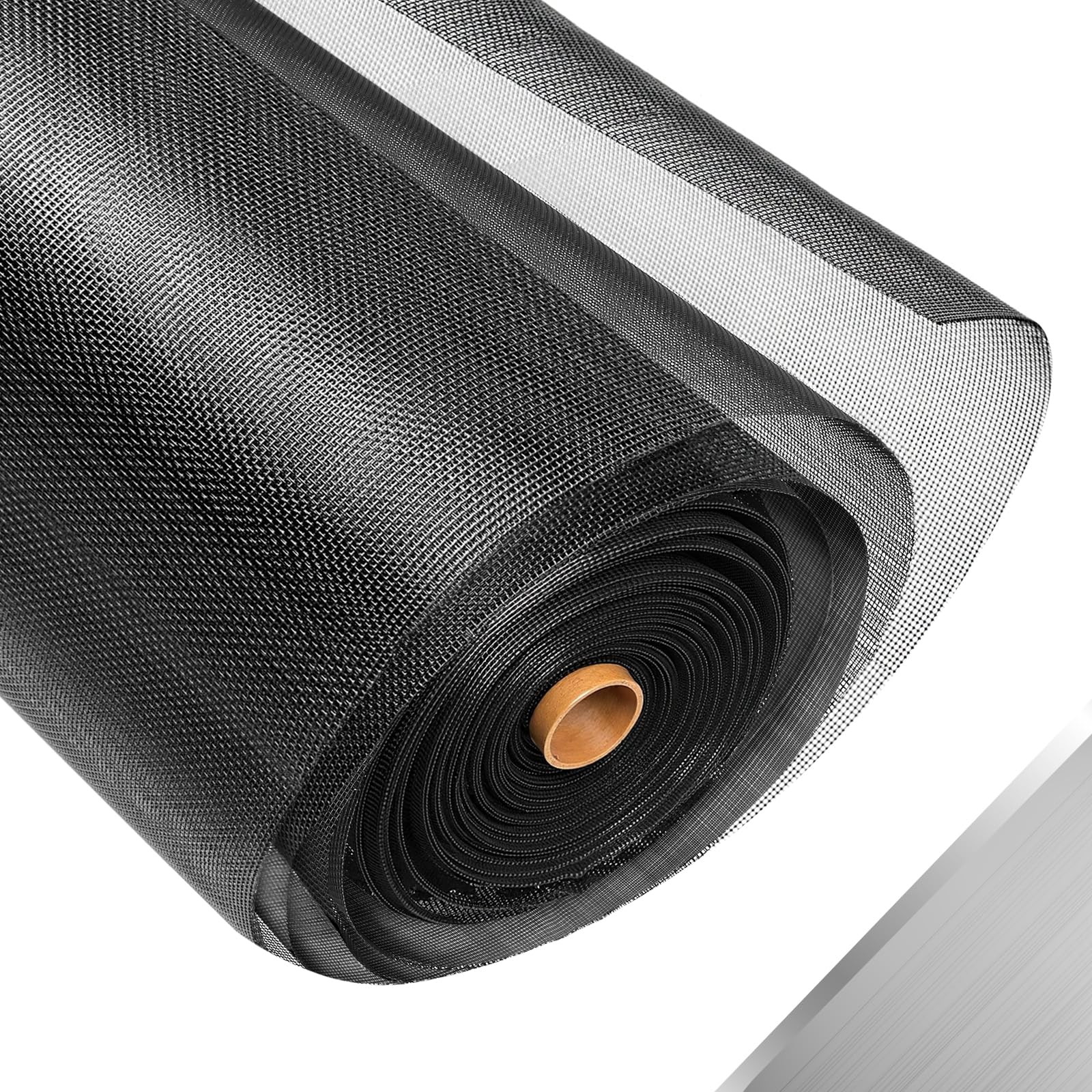 FCSOTSPS 304 Stainless Steel Mesh Window Screen Roll,47IN x 16FT Black ...