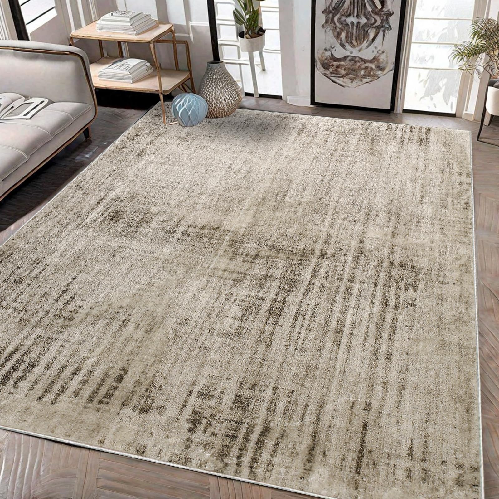 Calore Area Rugs Abstract Rug Modern Soft Living Room Carpet Large ...