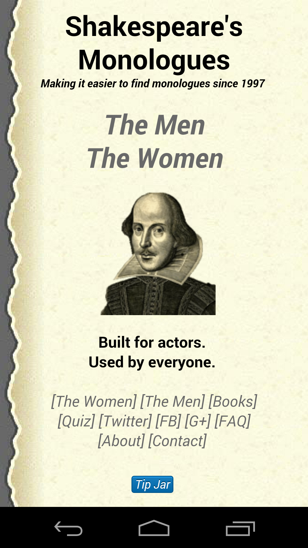 Shakespeare's Monologues:Amazon.fr:Appstore for Android