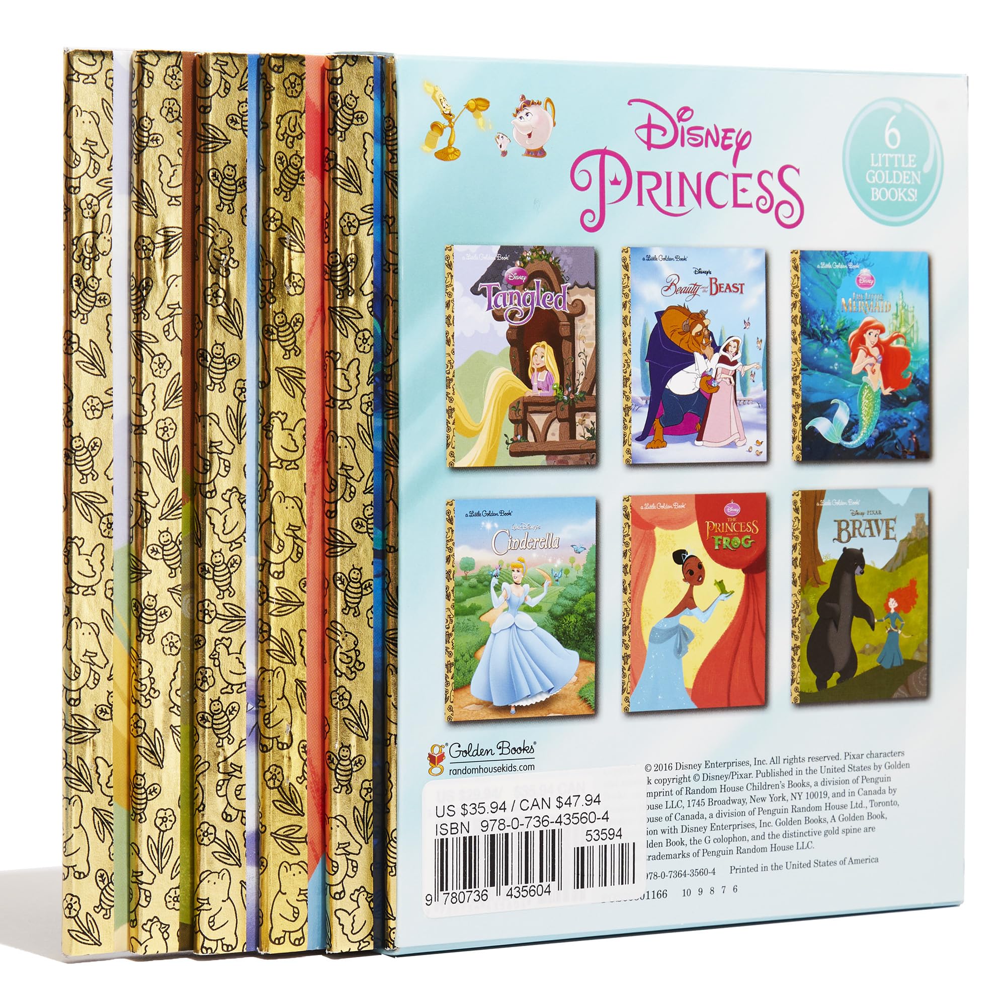 Mua Disney Princess Little Golden Book Library -- 6 Little Golden Books ...