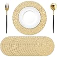 Amazon.com: 50PCS Light Gold Paper Placemats Disposable 13.4 Inch Shiny ...