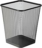 NEW BLACK METAL MESH WASTE PAPER BIN WASTEBASKET FOR OFFICE HOME USE ...