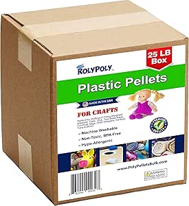 Amazon.com: Poly Plastic Pellets Bulk for Weighted Blankets & Crafts ...