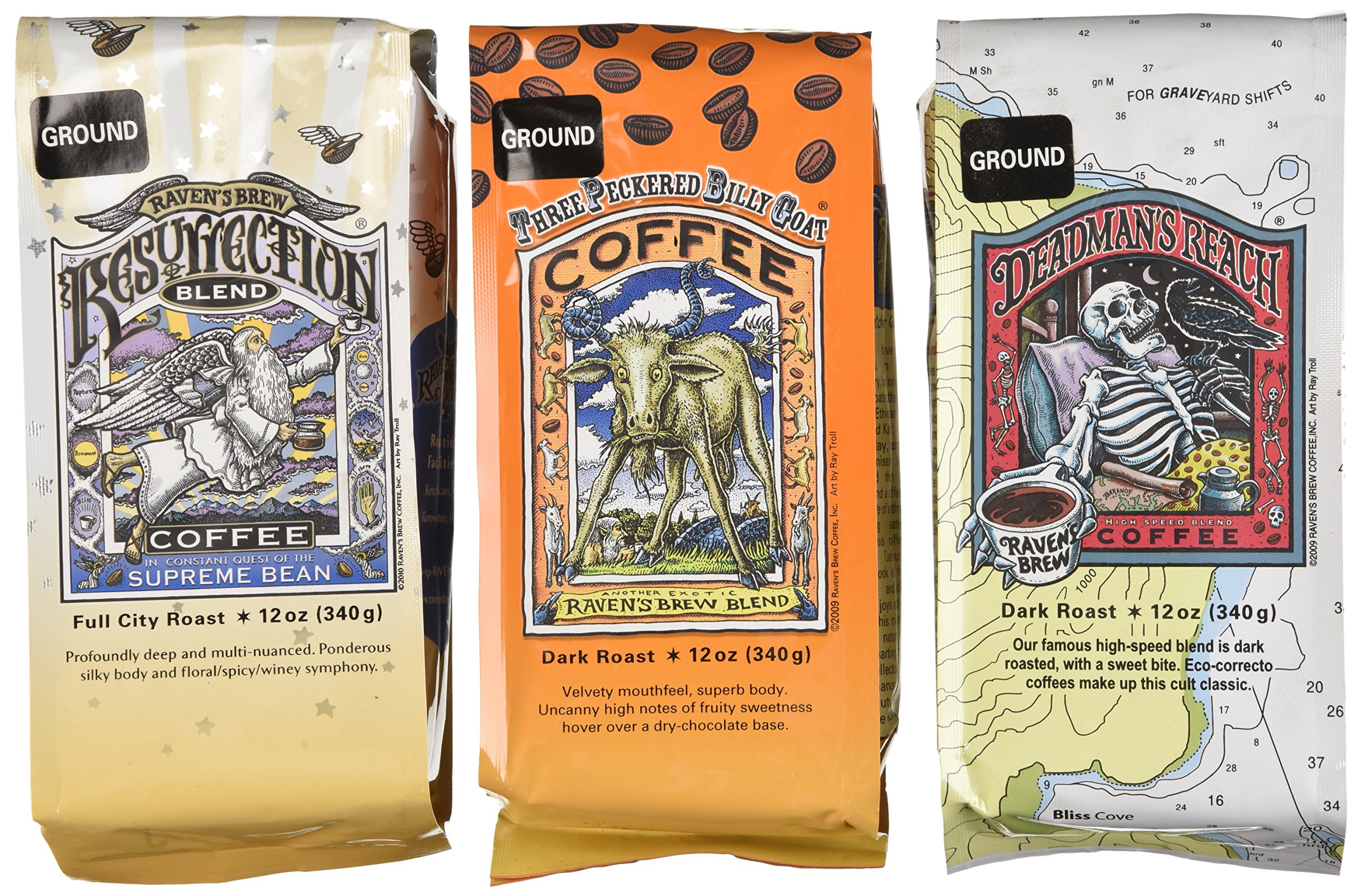 Amazon.com : Raven's Brew Coffee - Deadman's Reach Organic Ground ...