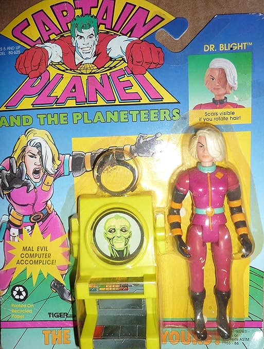 Amazon.com: Captain Planet Dr. Blight Action Figure: Toys & Games