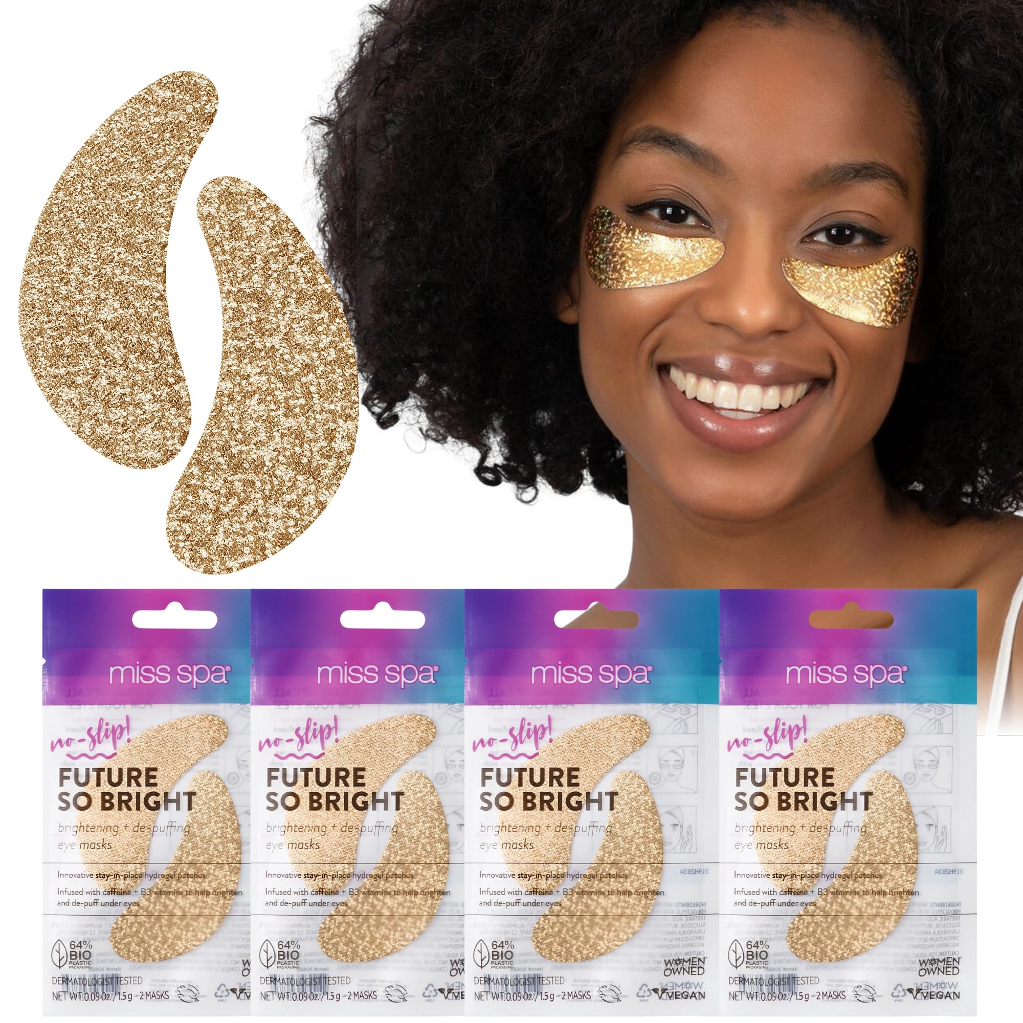 MISS SPA Under Eye Patches Brightening De-Puffing Eye Masks with ...