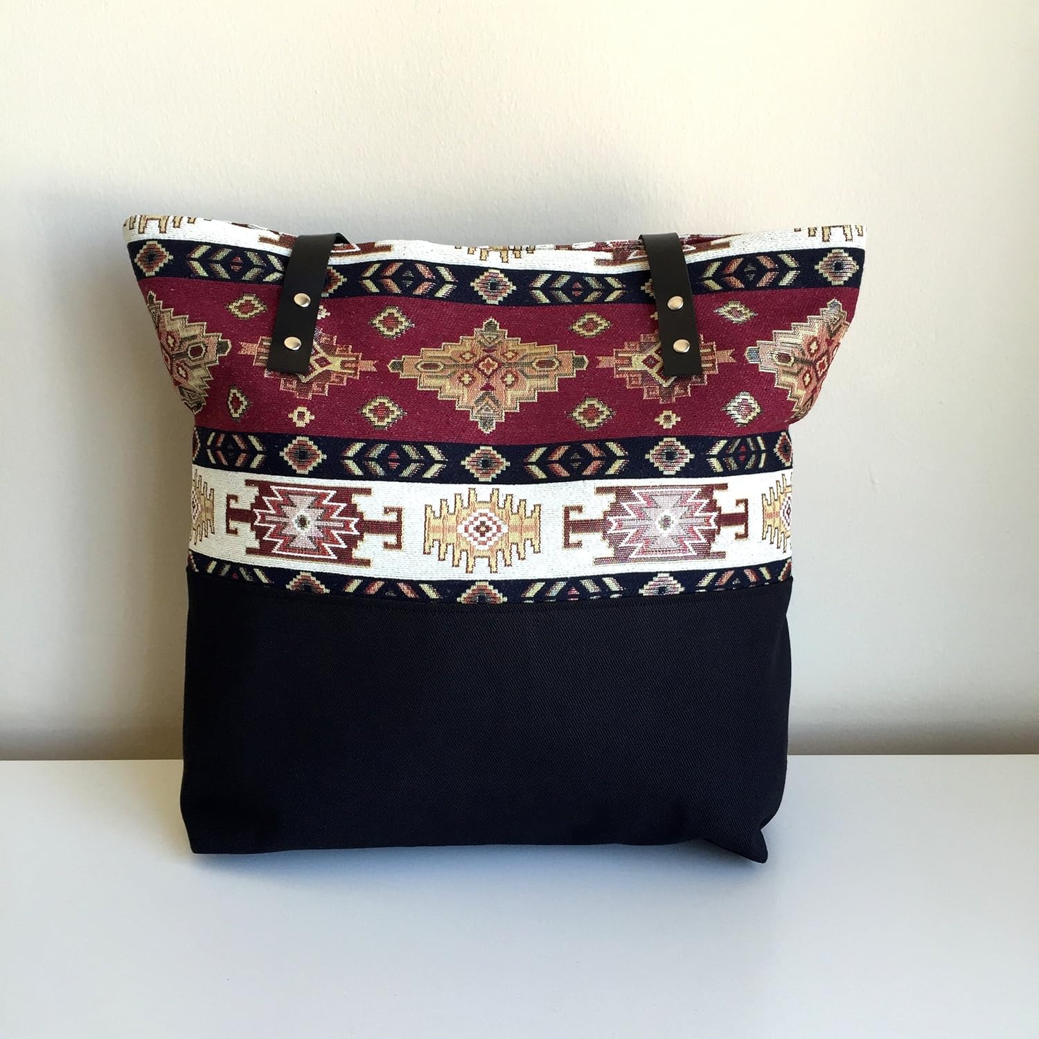 Amazon.com: Ethnic Tote Bag,Boho Turkish Kilim Carpet Tote Bag: Handmade