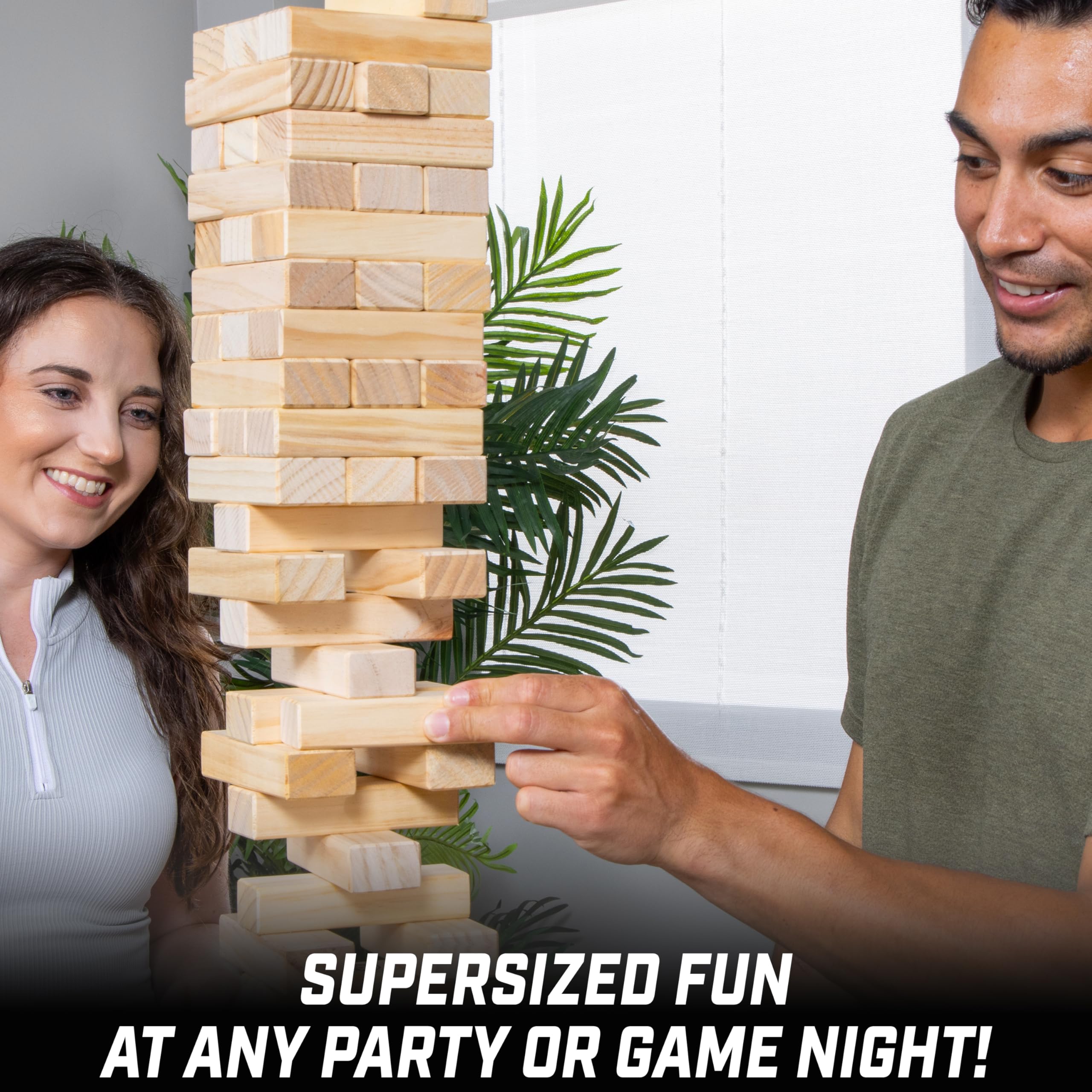 Mua GoSports Giant Wooden Outdoor Stacking Game – Large Toppling Tower ...