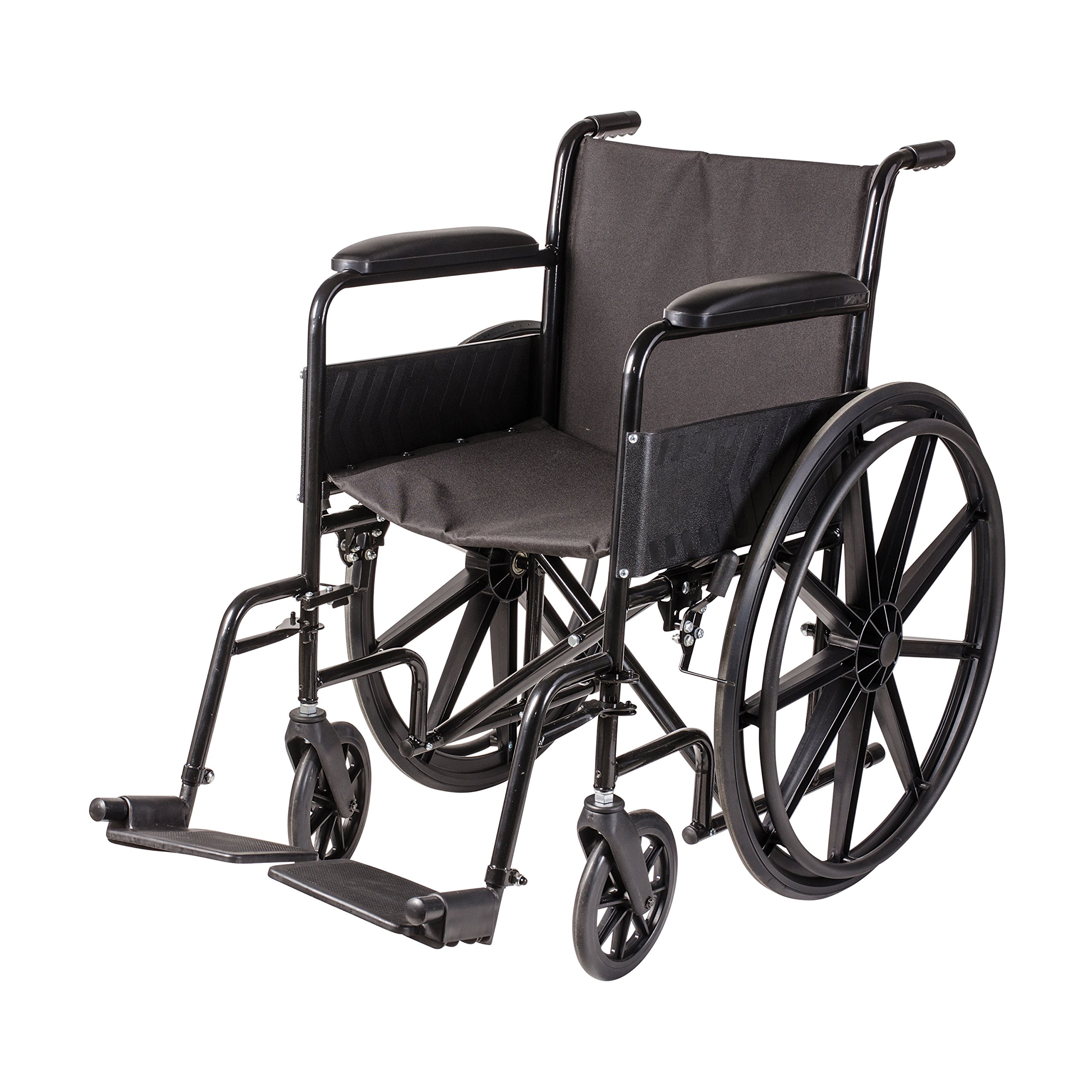 DMI Transport Chair Travel Wheelchair with Solid Steel Construction ...