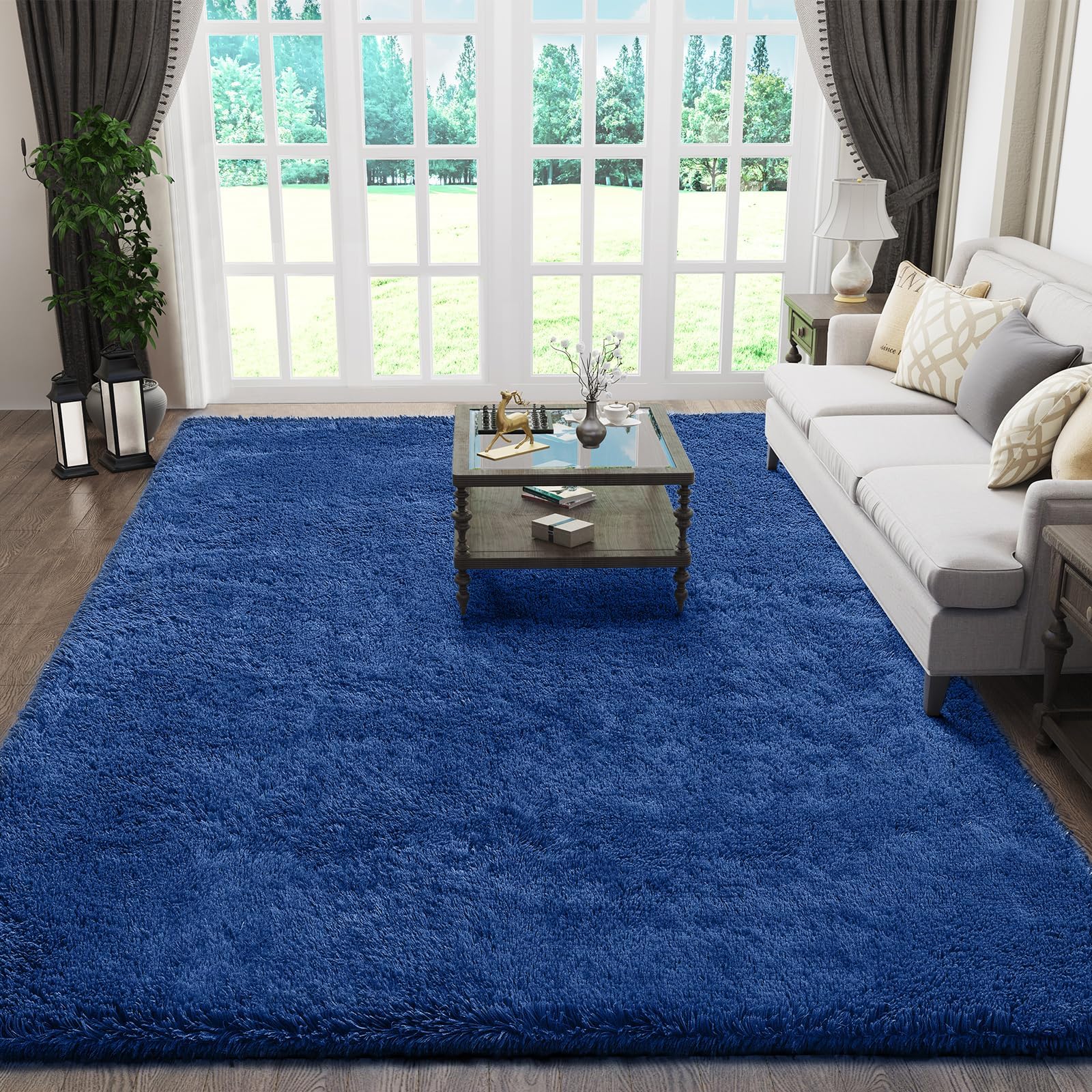 Ophanie 5x8 Blue Rugs for Living Room, Kids Nursery Rug Aesthetic ...