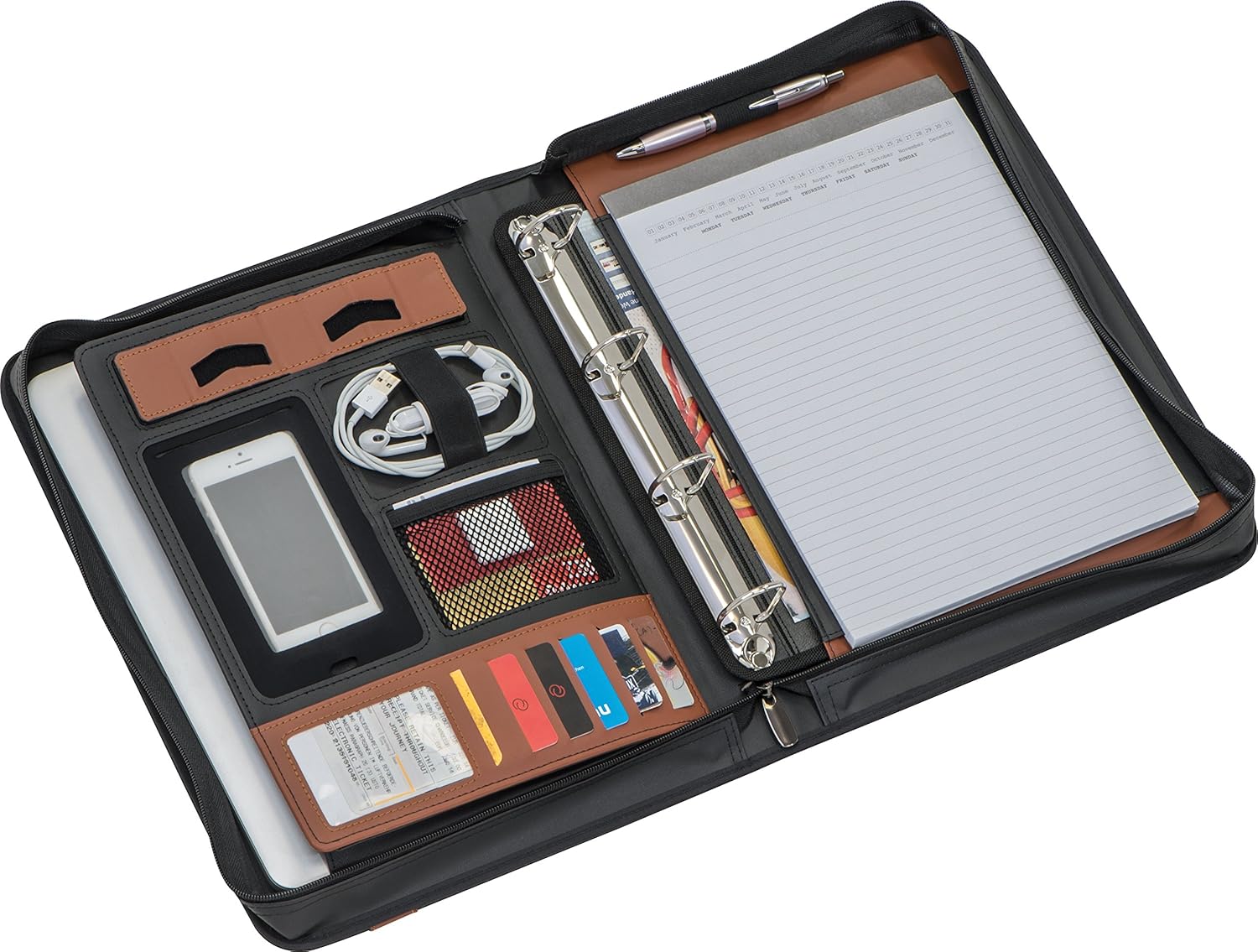 notrash2003® A4 File Folder with Zip Bonded Leather – BigaMart