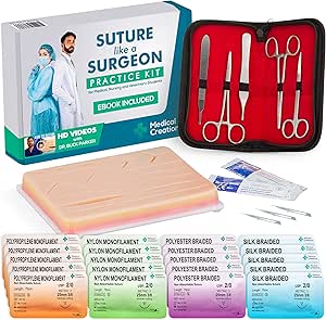 Amazon.com: Medical Creations Suture Practice Kit with Suturing Video ...