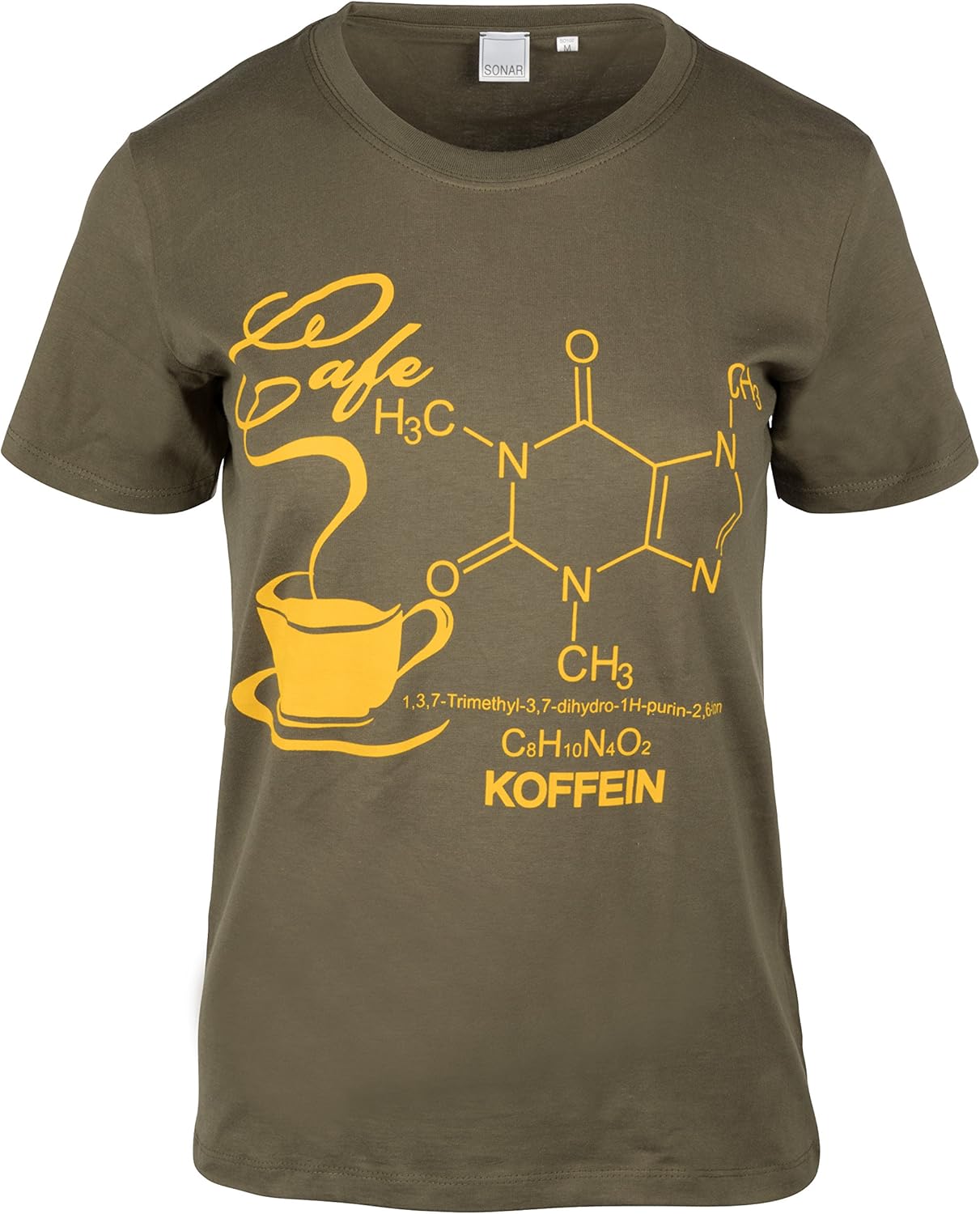 Kaffee Koffein Coffein Damen-Shirt S-XXL Strukturformel (XXL): Amazon ...