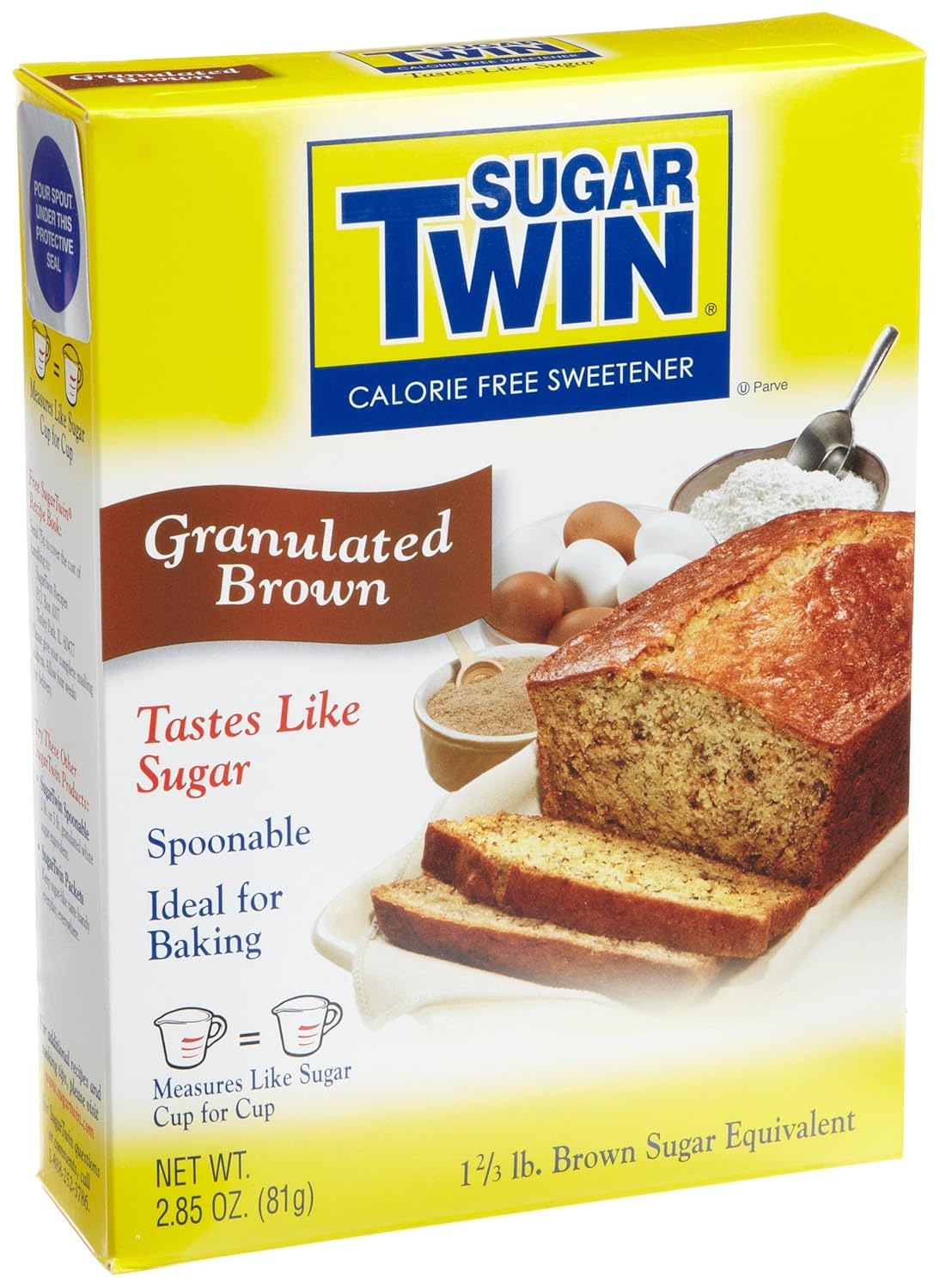 Amazon.com : SugarTwin, Granulated Brown Calorie Free Sweetener, 2.85 ...
