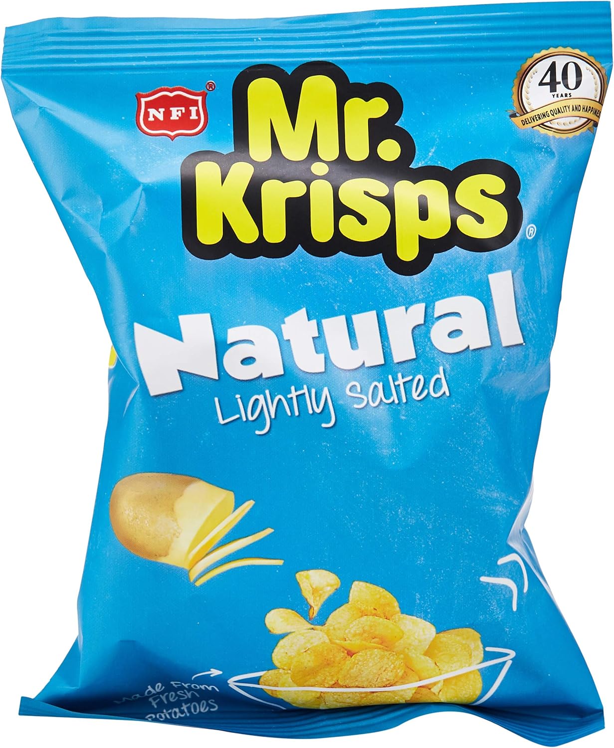 Mr Krisps Potato Chips Natural Lightly Salted, 25 x 15 gm: Buy Online ...