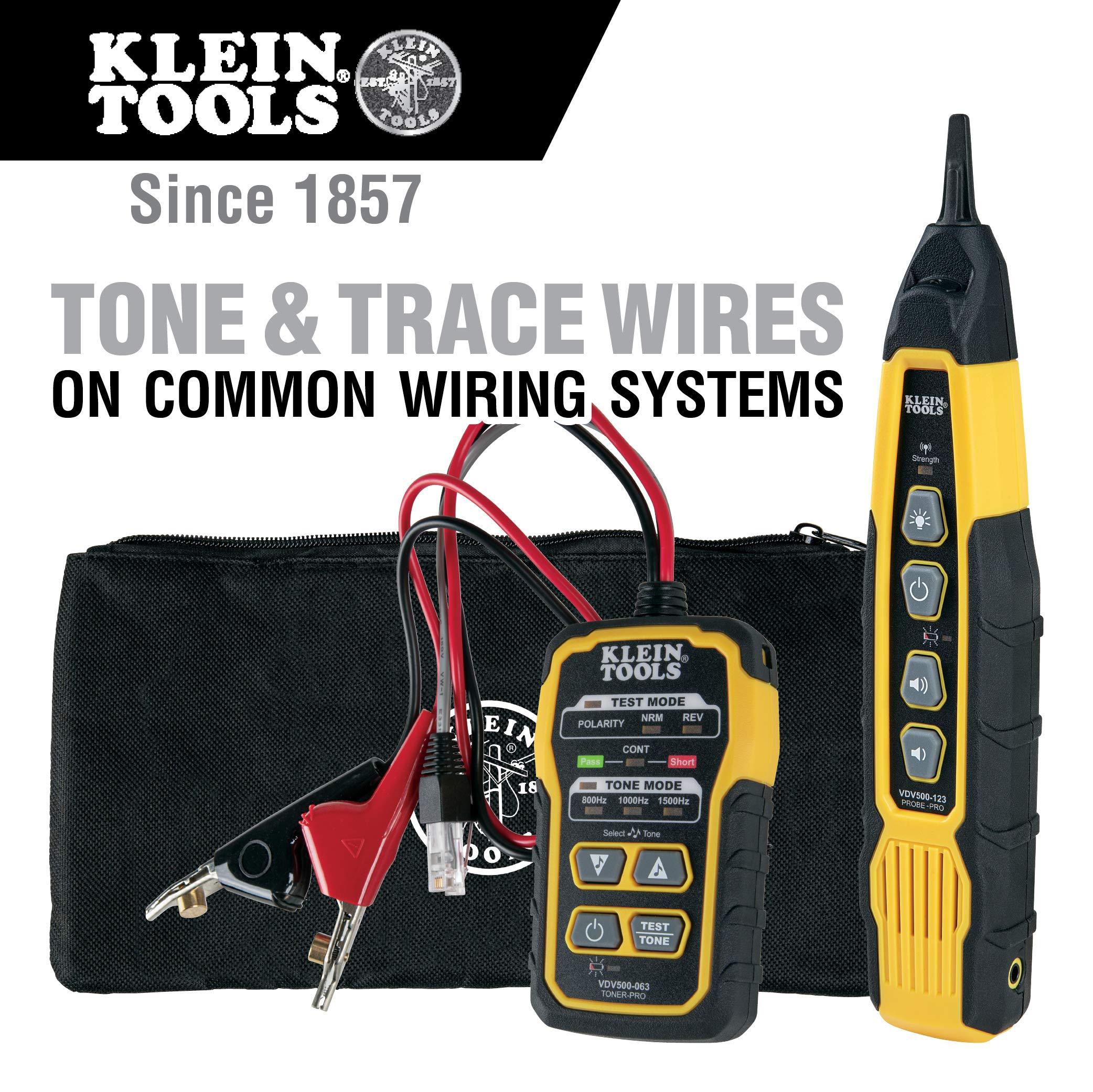 Klein Tools Cable Tracing And Testing Kit With Tone Generator, Tracer ...