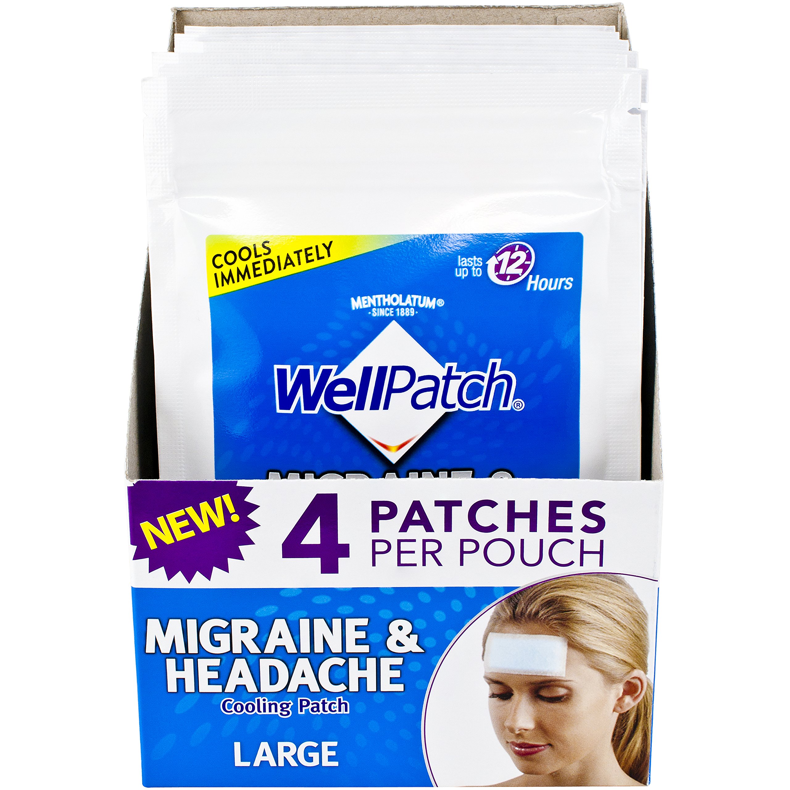 Mua WellPatch Migraine & Headache Cooling Patch - Drug Free, Lasts Up ...