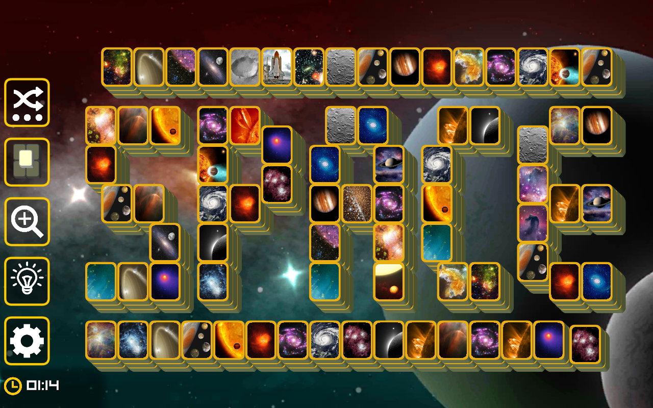Mahjong Galaxy Space - Solitaire Mahjongg Game with astronomy images ...