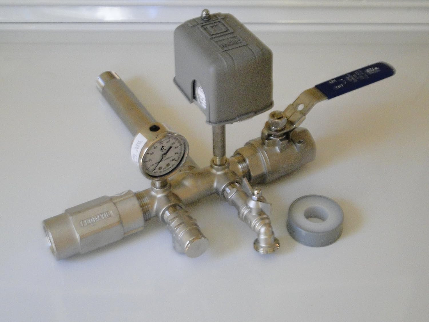 STAINLESS STEEL 1.25 x 14 Tank Tee Kit + VALVES Installation Water Well ...