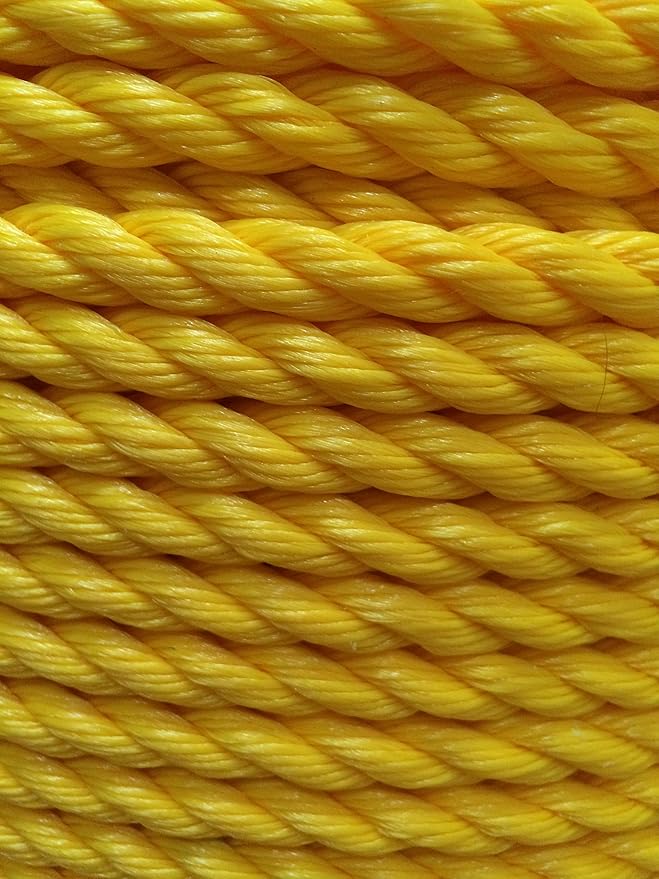 1/2" x 600' Yellow Poly Rope 1/2 x 600 Polypropylene 3 strand twisted ...