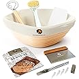 Amazon.com: Superbaking Banneton Bread Proofing Basket Set, Pentagon Sourdough Proofing Basket ...