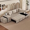 Amazon.com: Eafurn L Shaped Reversible Sleeper Sectional Sofa Pull Out Couch Bed with Storage ...