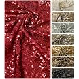 Amazon.com: 3mm Micro Mini Matte Overlapping Sequins on Nylon Mesh ...