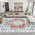 Amazon.com: Boho Area Rug 8x10 Large Rug: Washable Non-Slip Rugs ...