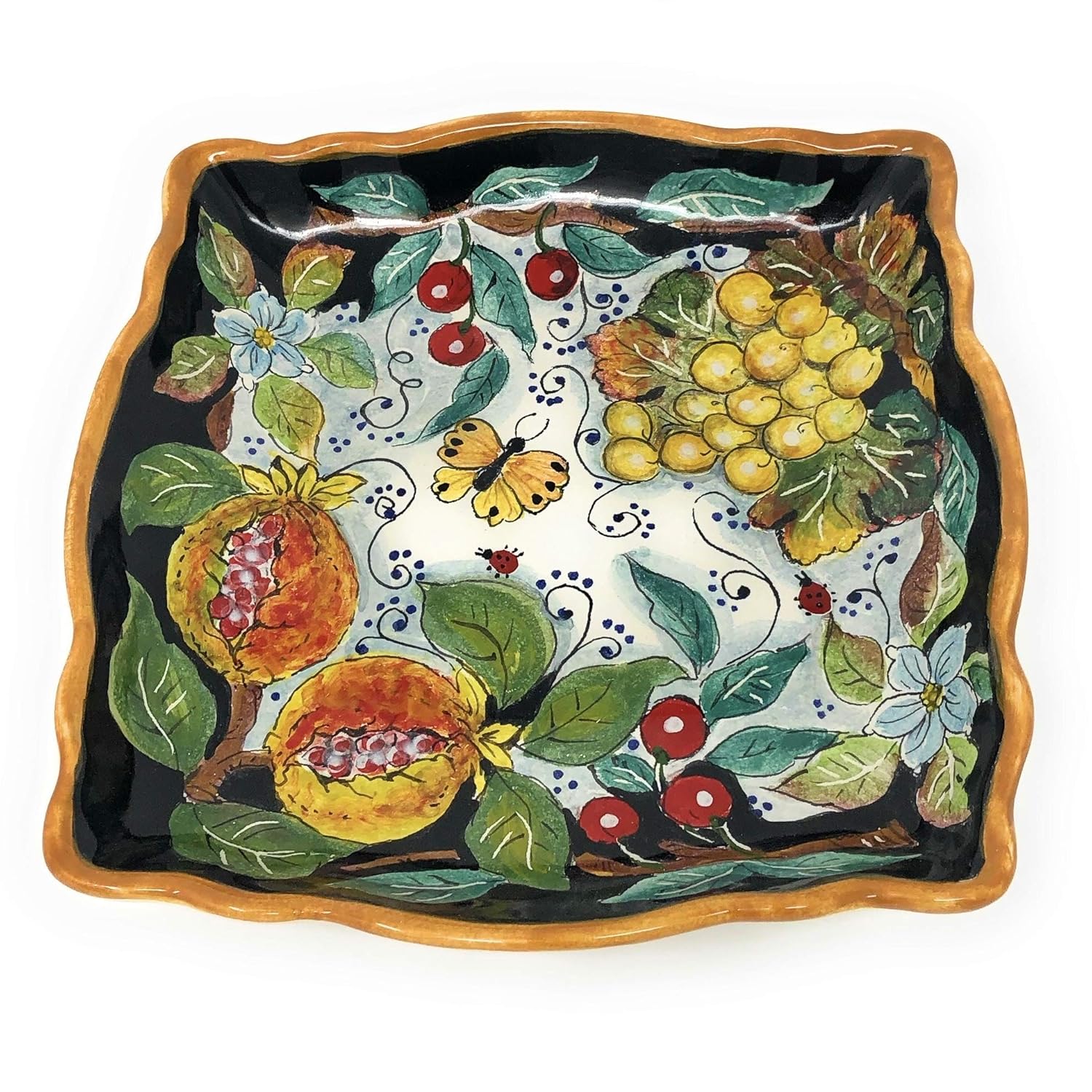 Amazon.com: CERAMICHE D'ARTE PARRINI - Italian Ceramic Serving Plate ...