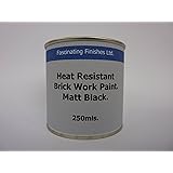 1 x 250ml Matt Brick Red Heat Resistant Wall Paint. For Wood Burner ...