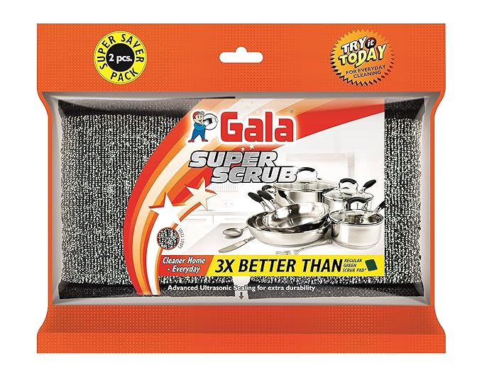 Gala Super Scrub Set (Black [Pack of 2]: Amazon.in: Health & Personal Care