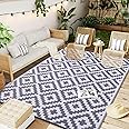 Amazon.com: OLANLY Waterproof Outdoor Rug 8x10 ft, Reversible Plastic Straw Patio Rug for ...