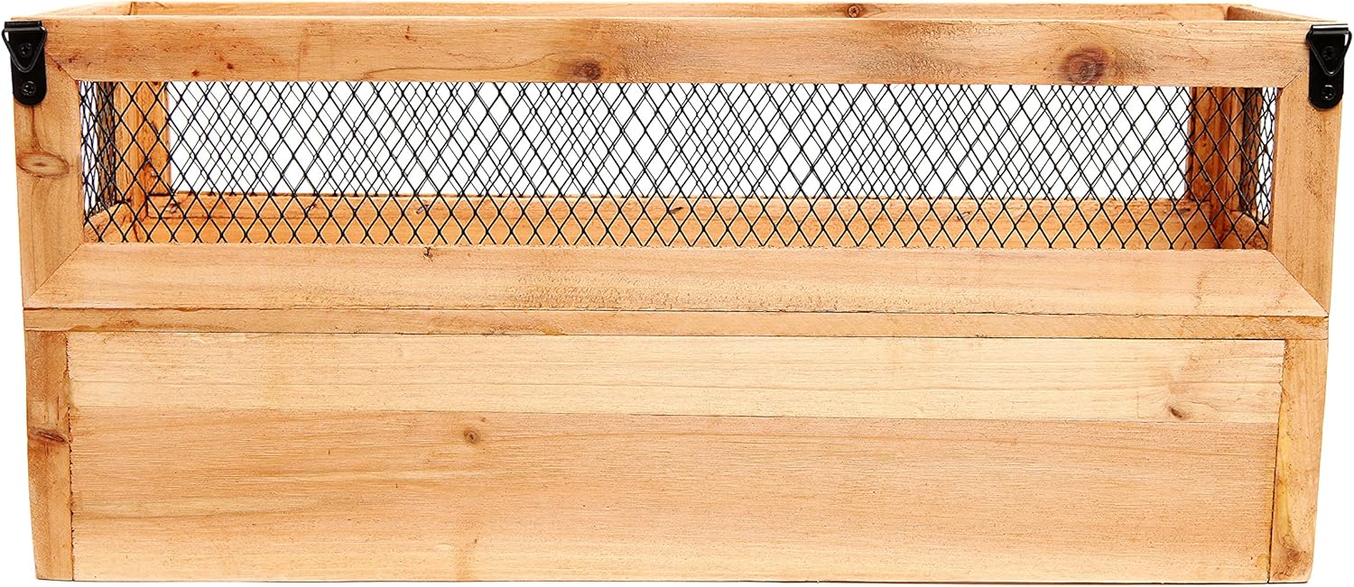 MyGift Country Rustic Wood & Metal Wall Mounted Mail Organizer/Letter ...