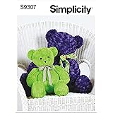 Amazon.com: Simplicity Plush Bunnies and Bear Packet, Code 9306 Sewing ...