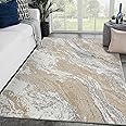 Amazon.com: LUXE WEAVERS Modern Abstract Indoor Beige 8x10 Area Rug ...