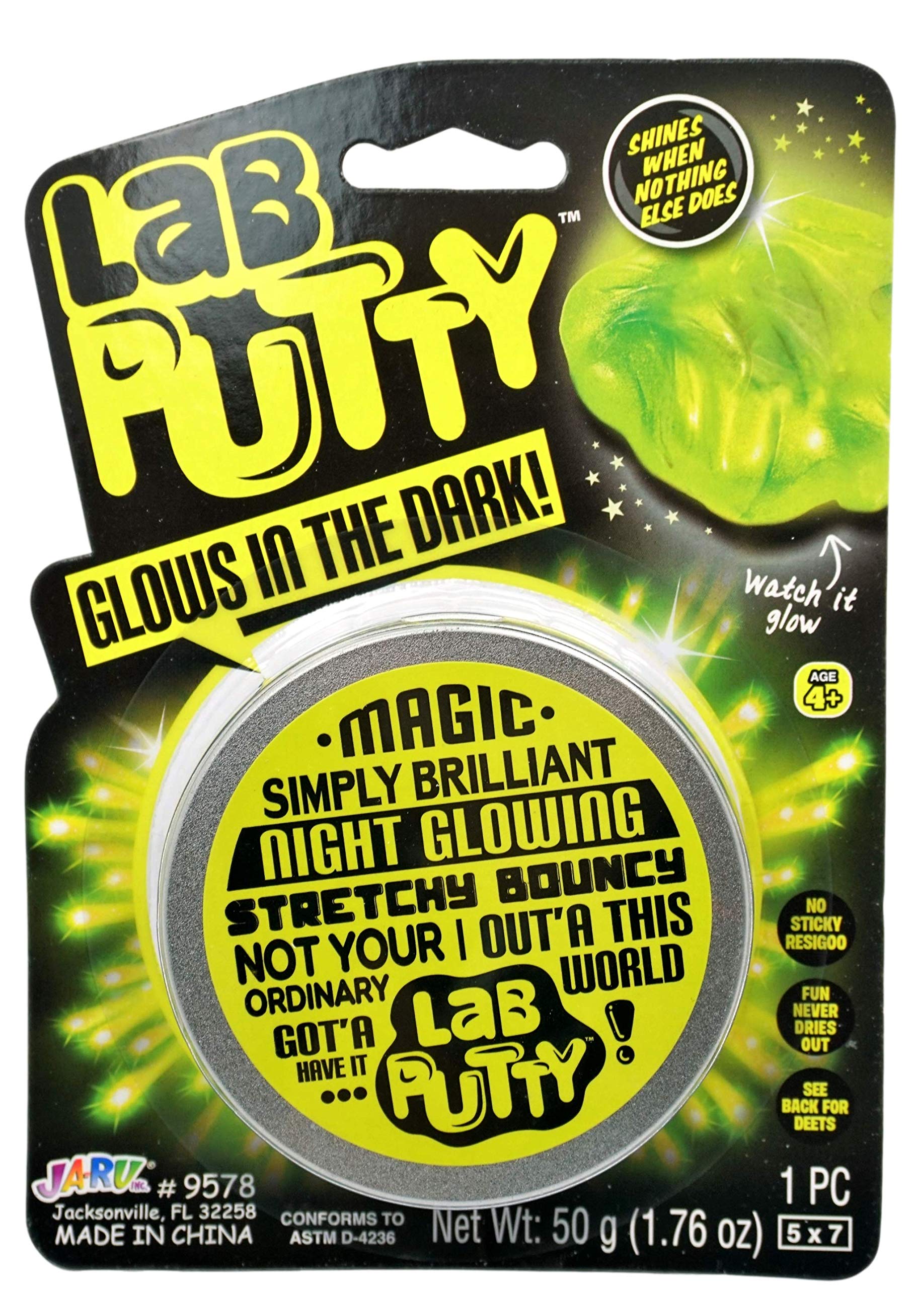 Buy Lab Putty Glow in The Dark Super Bright Night (1 Unit) by JA-RU ...