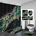 Amazon.com: Jayden Madge 4PCS Get N*ked Marble Shower Curtain Set ...