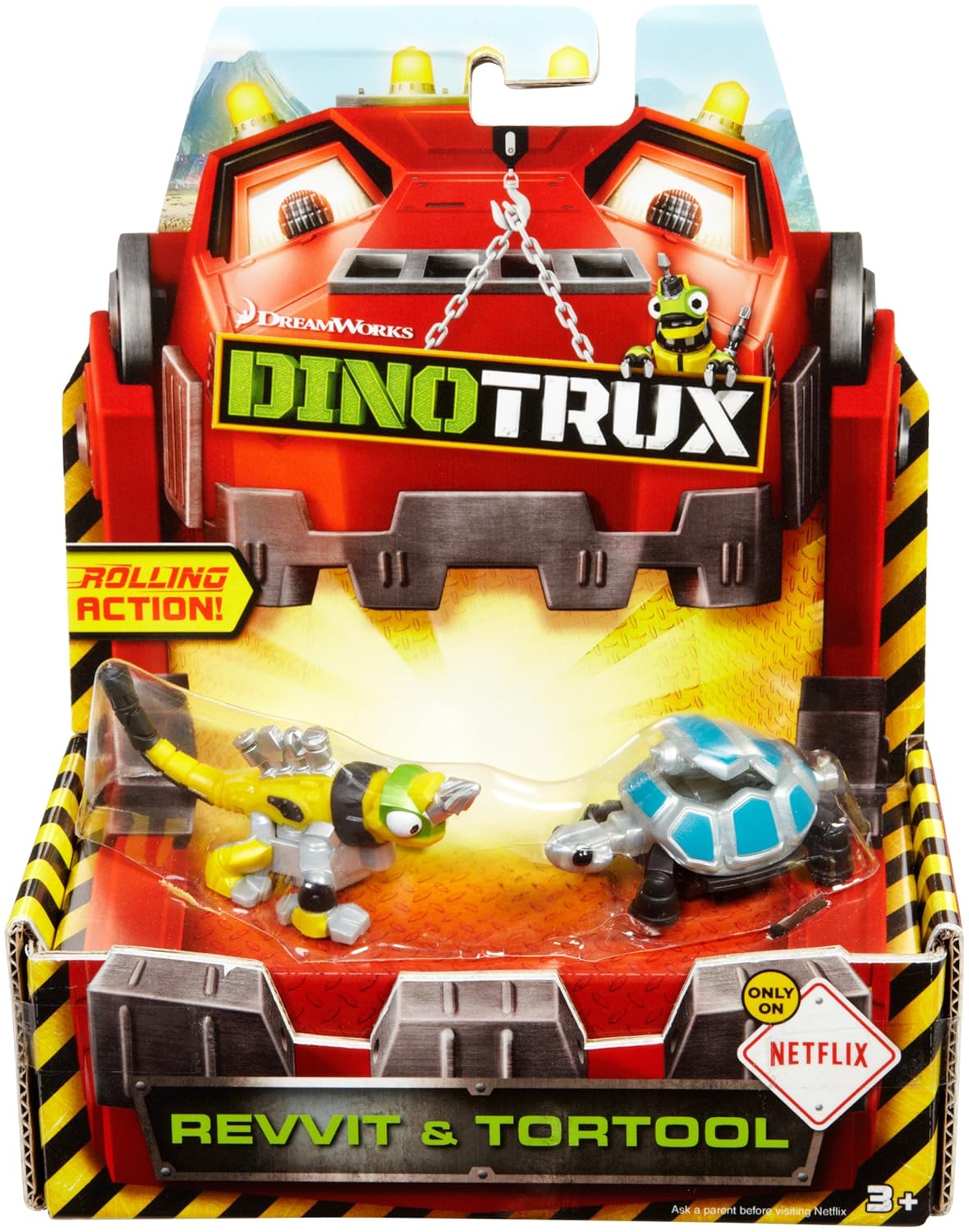 Amazon.com: Dinotrux Diecast, Revvit & Tortool (2-pack): Toys & Games