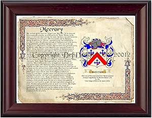 Amazon.com: Mccrory Coat of Arms/ Family Crest on Fine Paper and Family ...