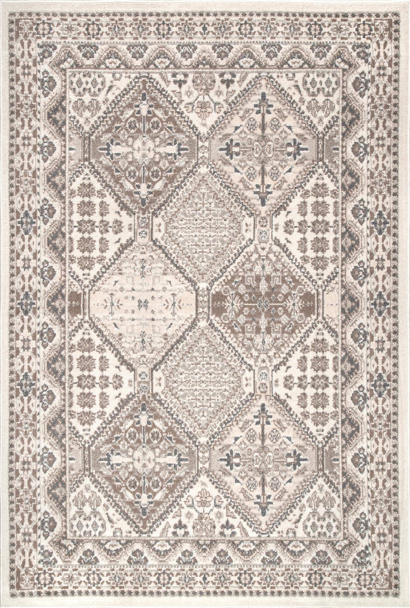 nuLOOM Becca Vintage Tile Area Rug, 6' Square, Beige