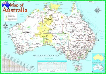 laminated AUSTRALIA MAP poster |australian geographic educational ...
