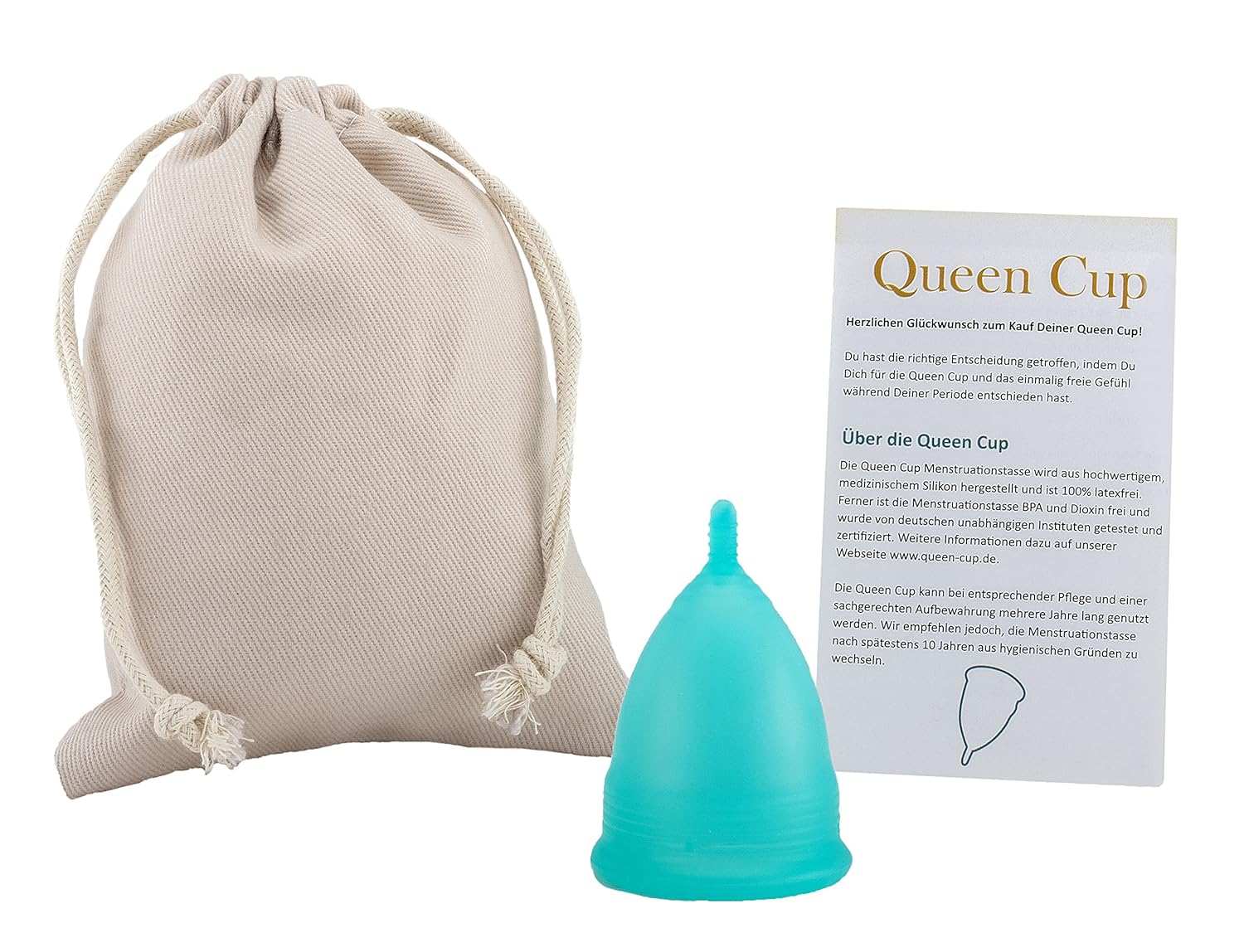 QUEEN CUP Menstruationstasse aus 100% medizinischem Silikon | Deutsches ...