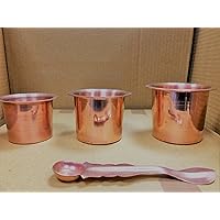 Amazon.com: Copper Panchapatra With Achmani Set Of 3 : Home & Kitchen