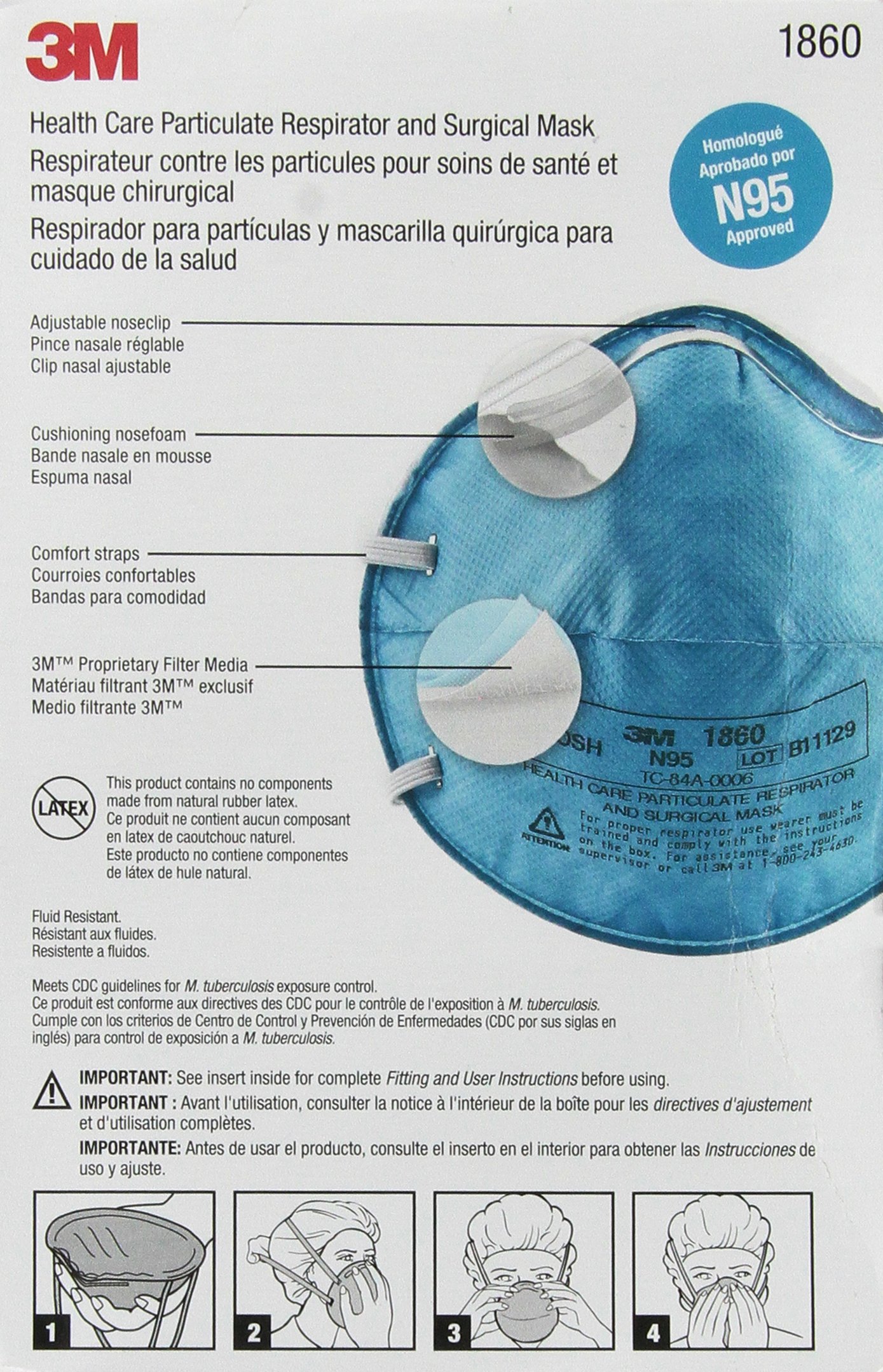 3M Mask 1860 Price in Bangladesh - Safestallbd