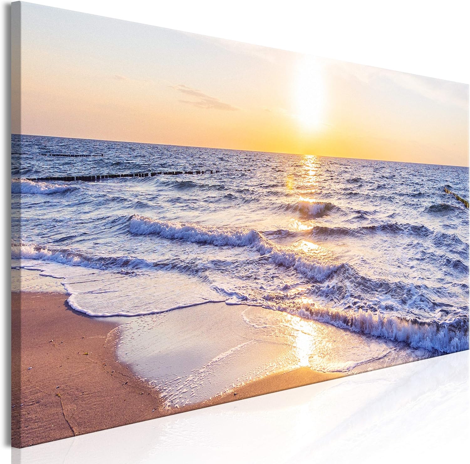 decomonkey Bilder Strand und Meer 135x45 cm 1 Teilig Leinwandbilder Bild auf Leinwand Vlies ...